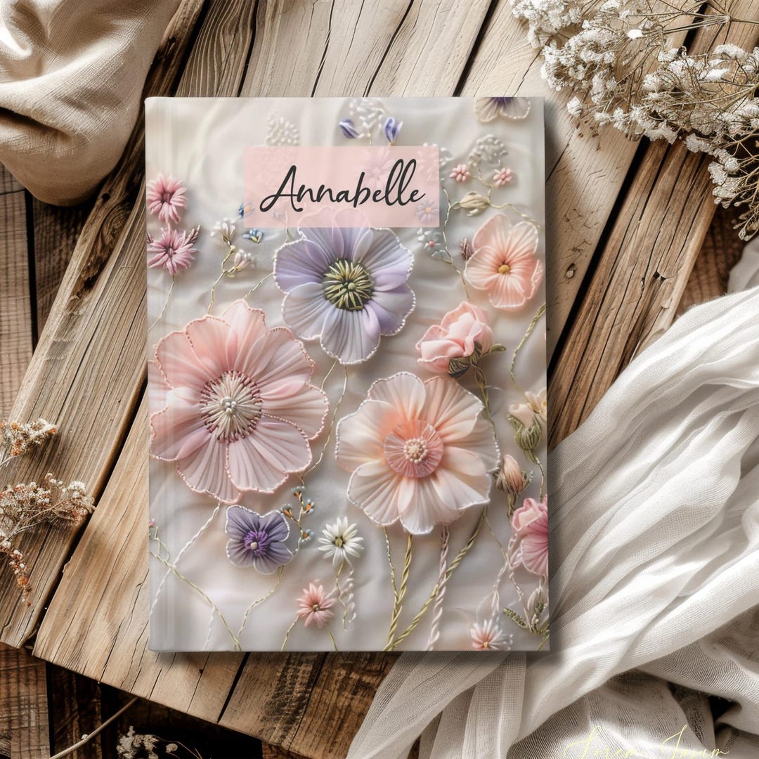 Personalized Wildflower Hardcover Notebook, Custom Diary, Unique Gift ...