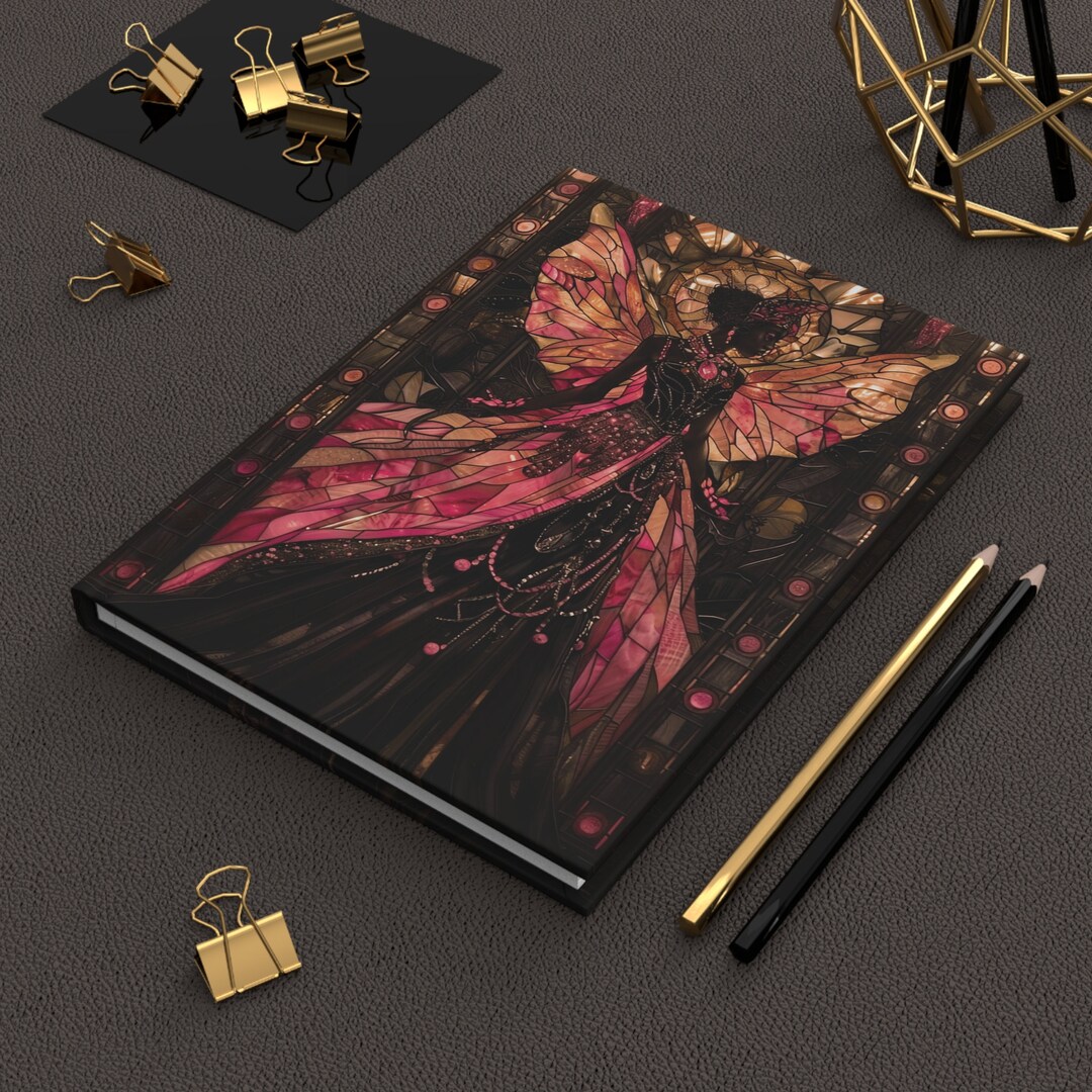 Black Queen Stained Glass Fairy Journal, Fantasy Art Hardcover Notebook ...