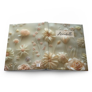 Personalized Floral Hardcover Journal, Custom Diary, Unique Gift for ...