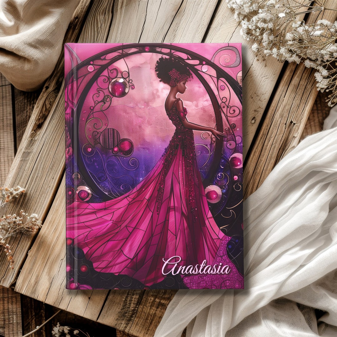 African American Princess Hardcover Journal, Fantasy Writing Diary ...