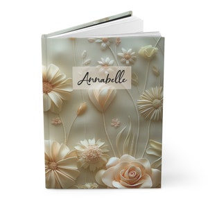Personalized Floral Hardcover Journal, Custom Diary, Unique Gift for ...