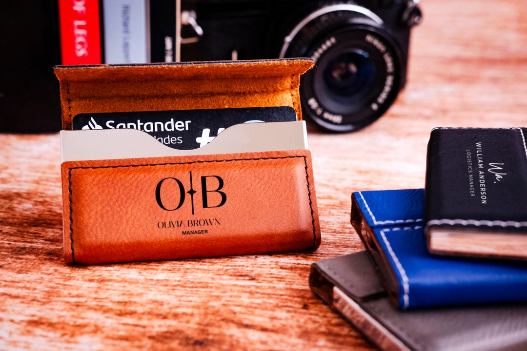 Custom Businessman Card Holder, Leather Business Card Case, Gift for ...