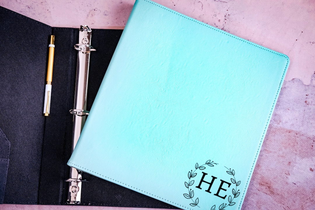 Leather 3-ring Binder, Custom Name Engraved Binder, Wedding Planner ...