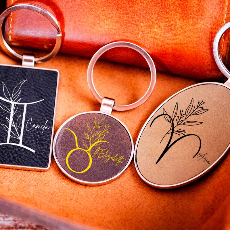 Zodiac Sign Keychain - Etsy