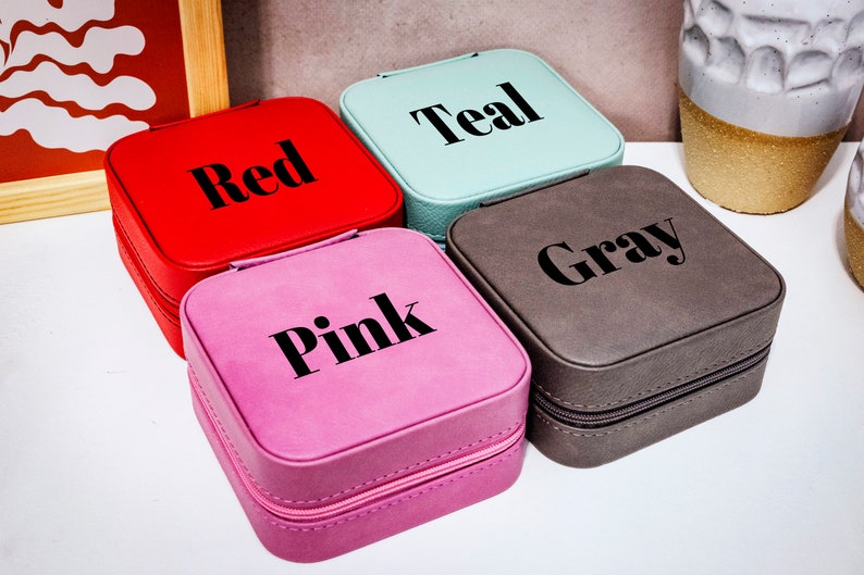 Customized Birth Flower Jewelry Box, Leather Jewelry Box, Mother's Day ...