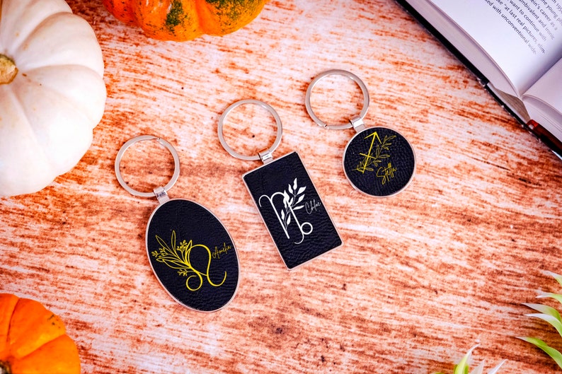 Custom Zodiac Leather Keychain, Custom House Keychain, Engraved Zodiac ...