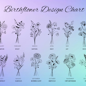 Birth Flower Engraved Portfolio, Custom Birth Flower Notebook ...