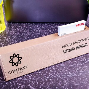 Personalized Desk Name Plate, Name Sign With Card Holder, Personalized ...