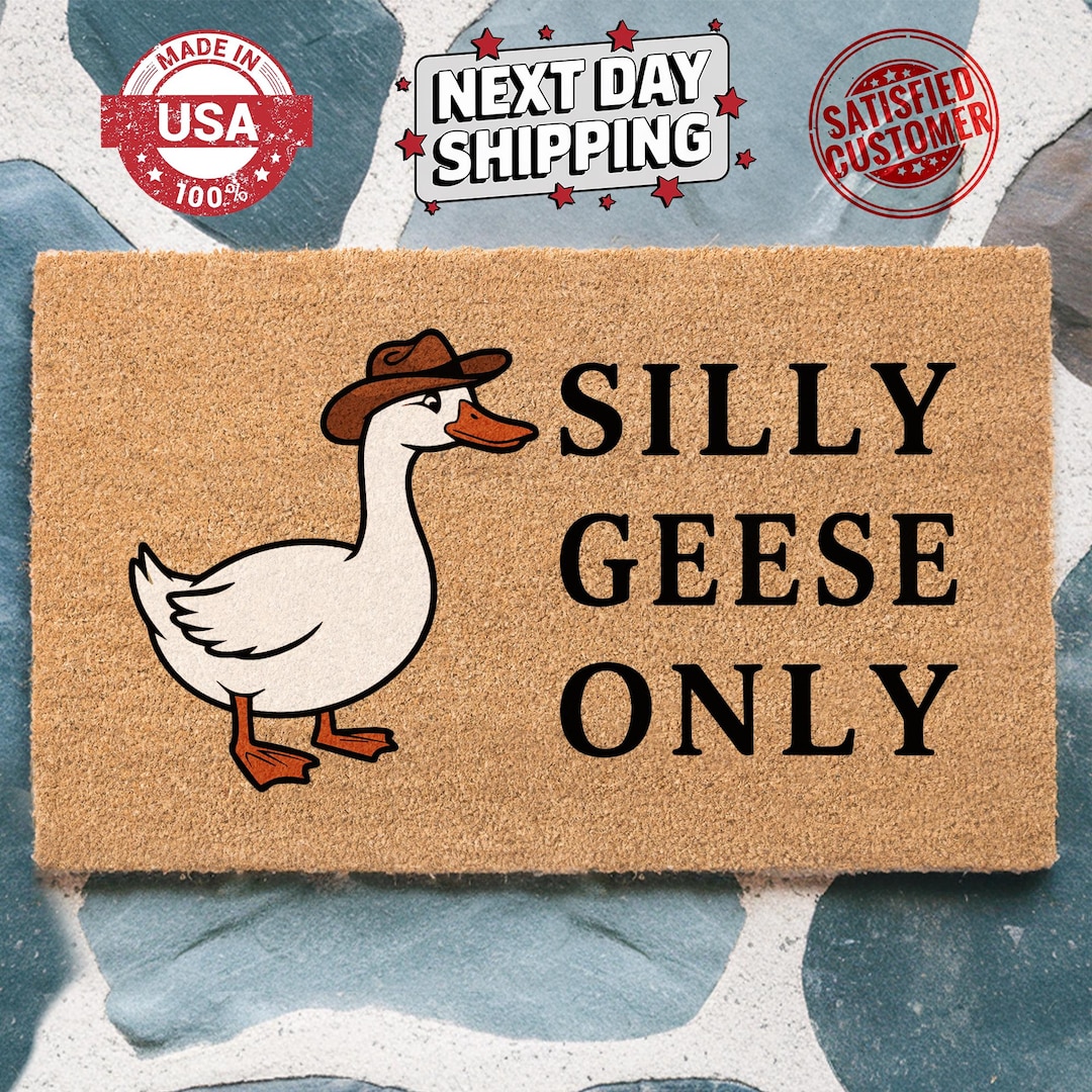 Silly Geese Only Entry Mat, Funny Farmhouse Decor, Front Door Decor ...