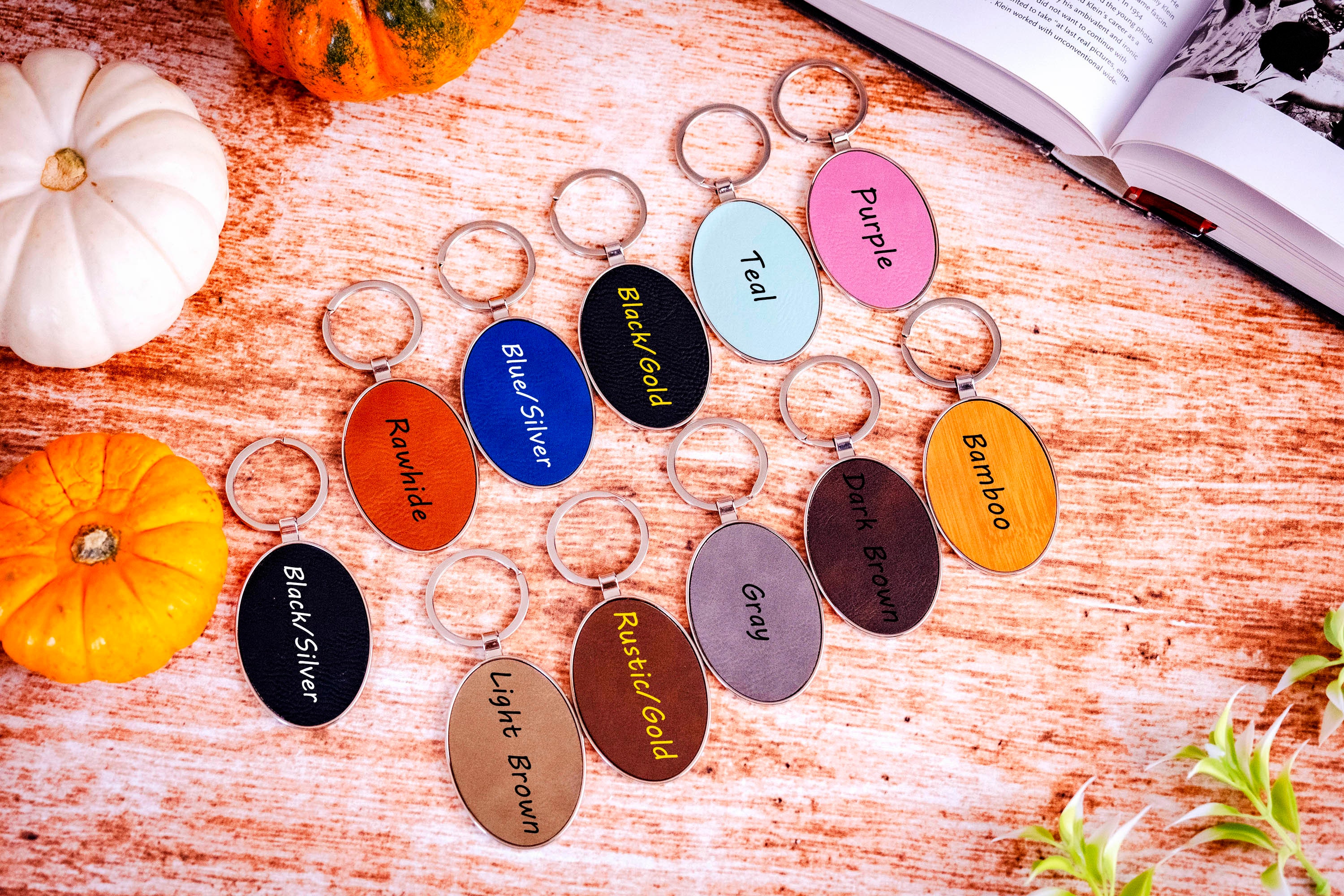 Birth Flower Keyring, Custom Leather Keychain, House Keyholder ...