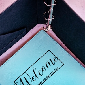Airbnb Welcome Binder, 3-ring Leather Binder, Custom Engraved Binder ...