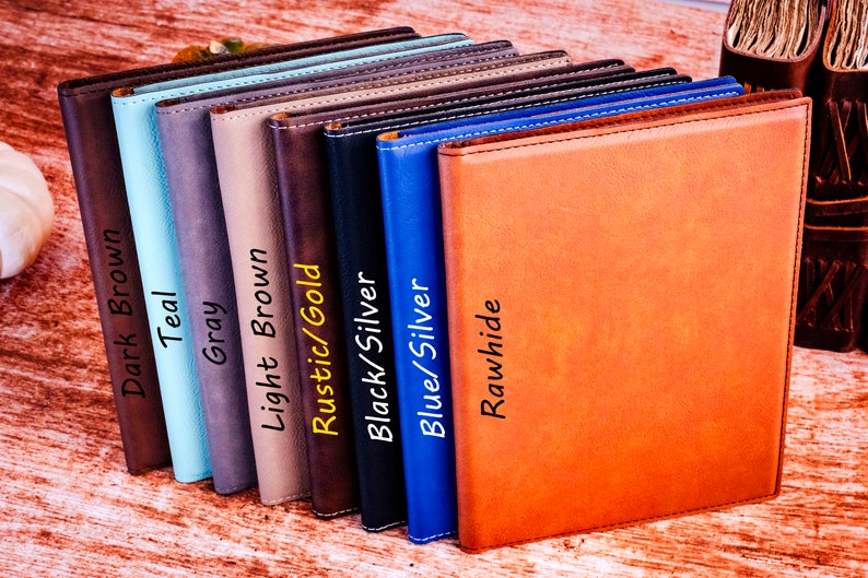 Personalized Leather Padfolio, Custom Refillable Portfolio, Graduation ...