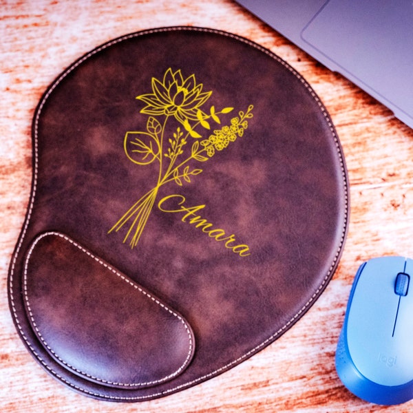 Personalized Mouse Pad With Wrist Rest - Etsy