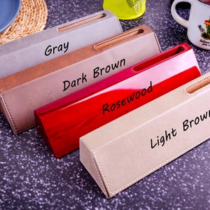 Personalized Desk Name Plate, Name Sign With Card Holder, Personalized ...