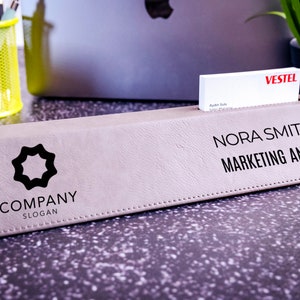 Personalized Desk Name Plate, Name Sign With Card Holder, Personalized ...