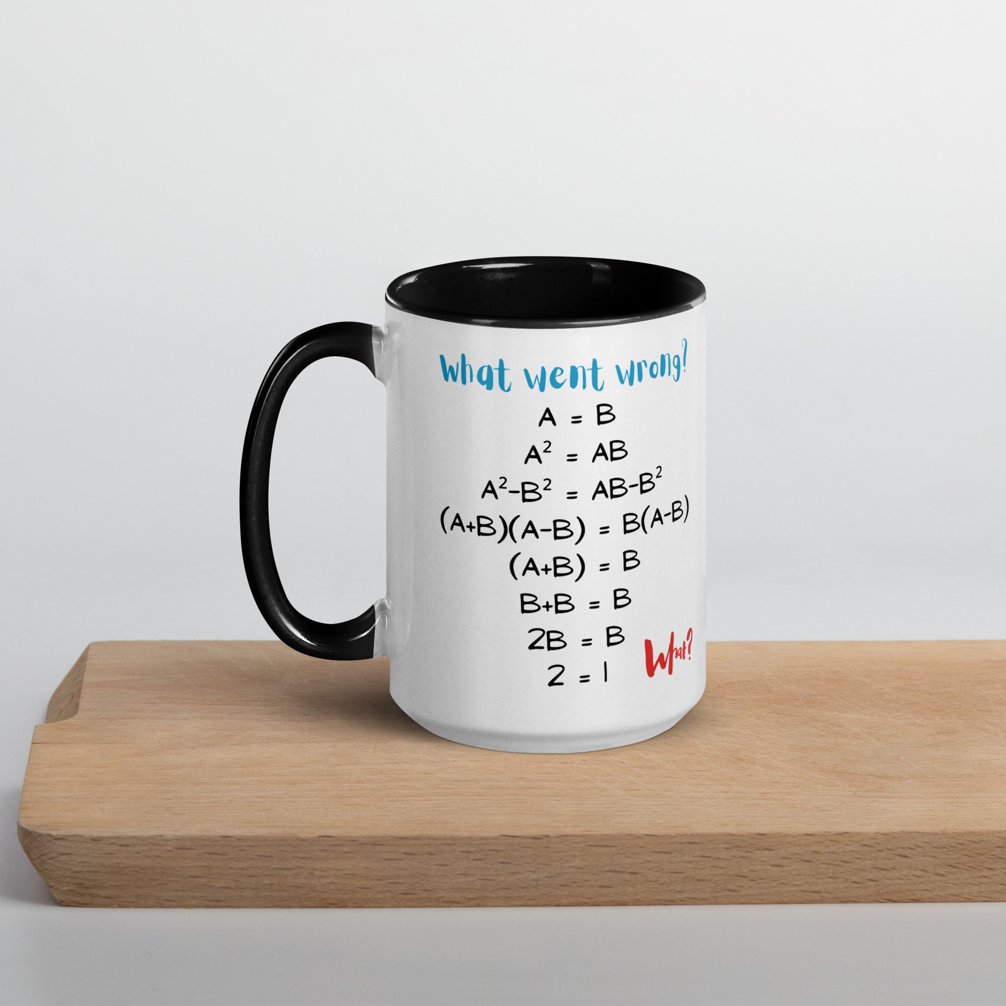 Funny Algebra Coffee Mug 15 Oz Bad at Math Jokes Maths Puzzle Cup Math ...