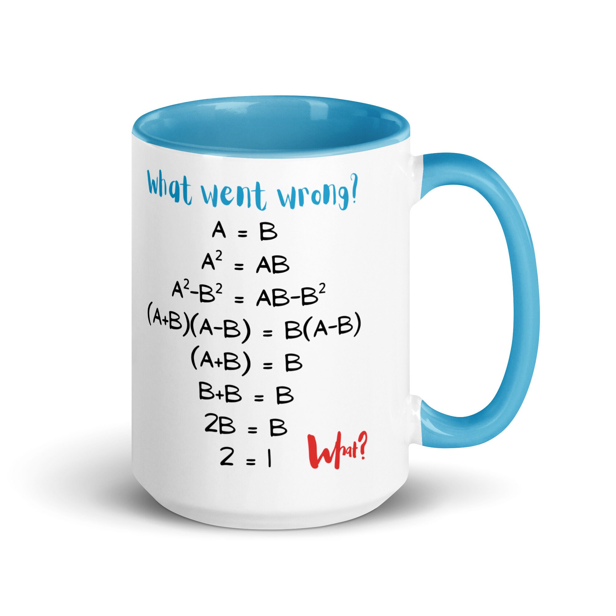Funny Algebra Coffee Mug 15 Oz Bad at Math Jokes Maths Puzzle Cup Math ...