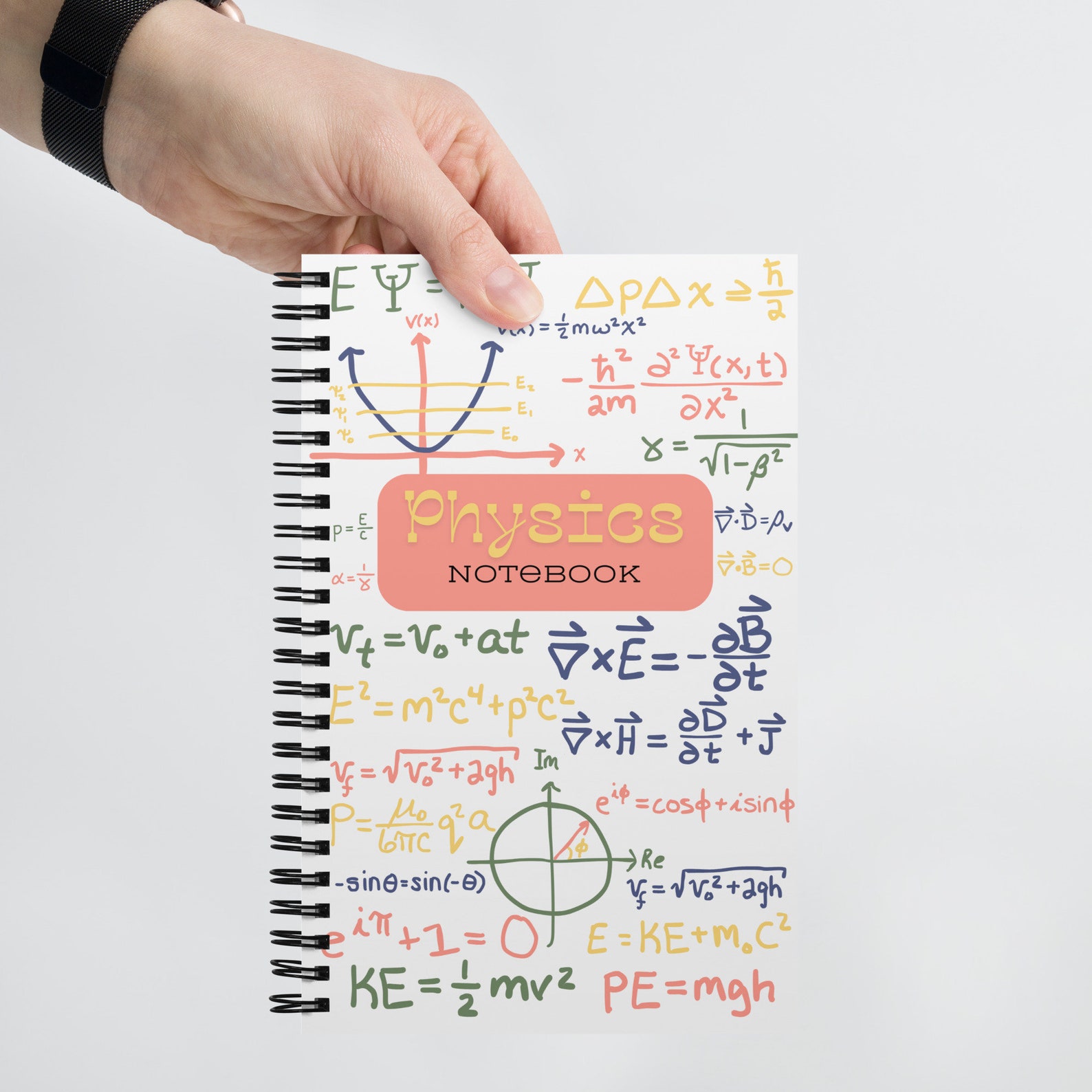 Handwritten Equations Spiral Notebook Unique Physics Themed Gift for ...