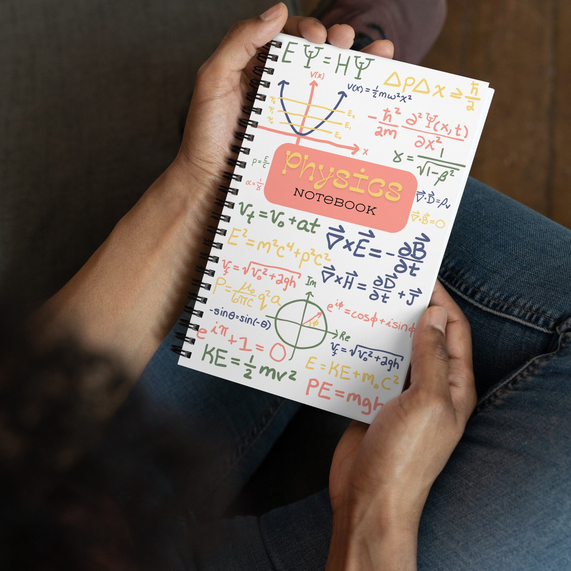 Handwritten Equations Spiral Notebook Unique Physics Themed Gift for ...