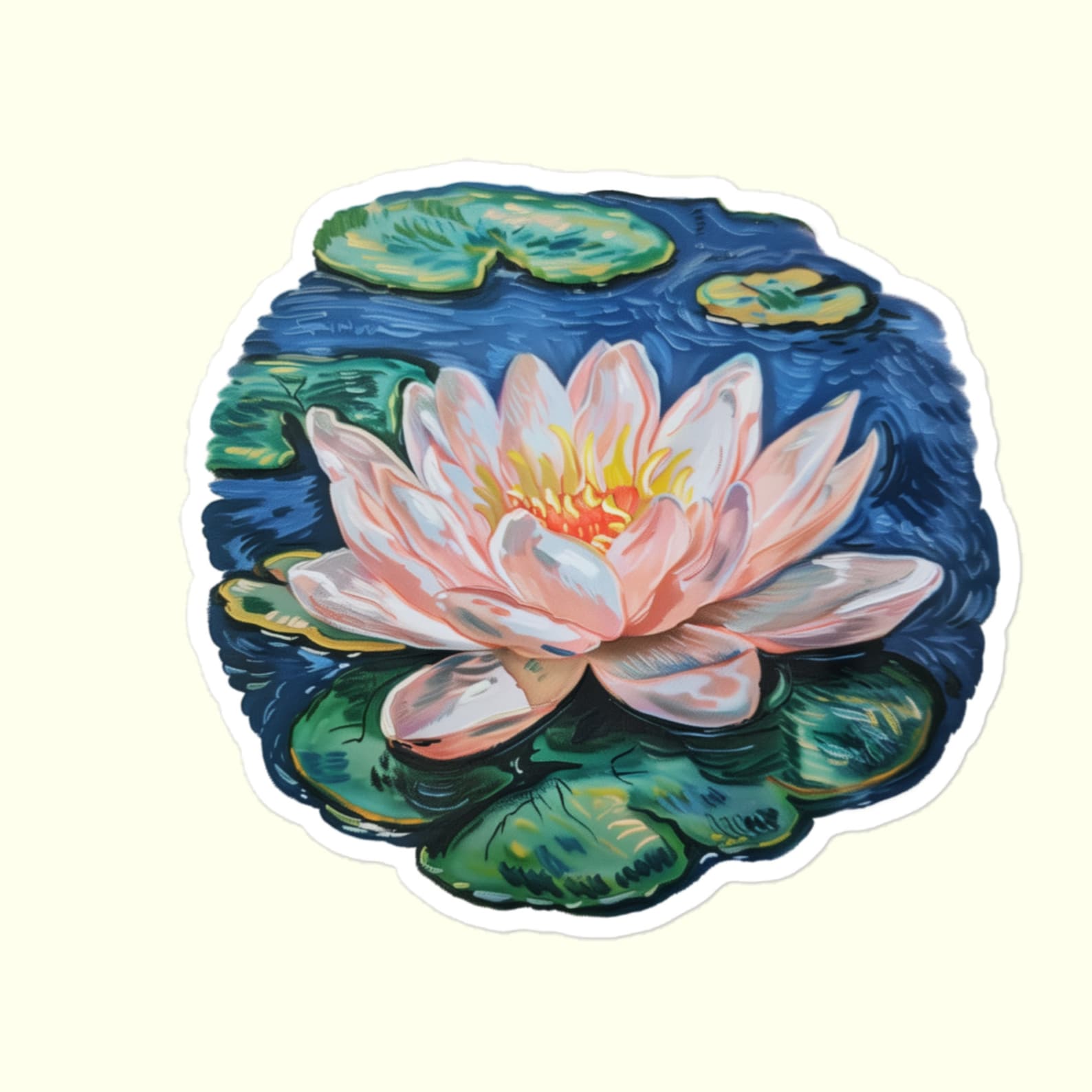 Die Cut Water Lilly Sticker, Durable Adhesive Good for Indoor and ...