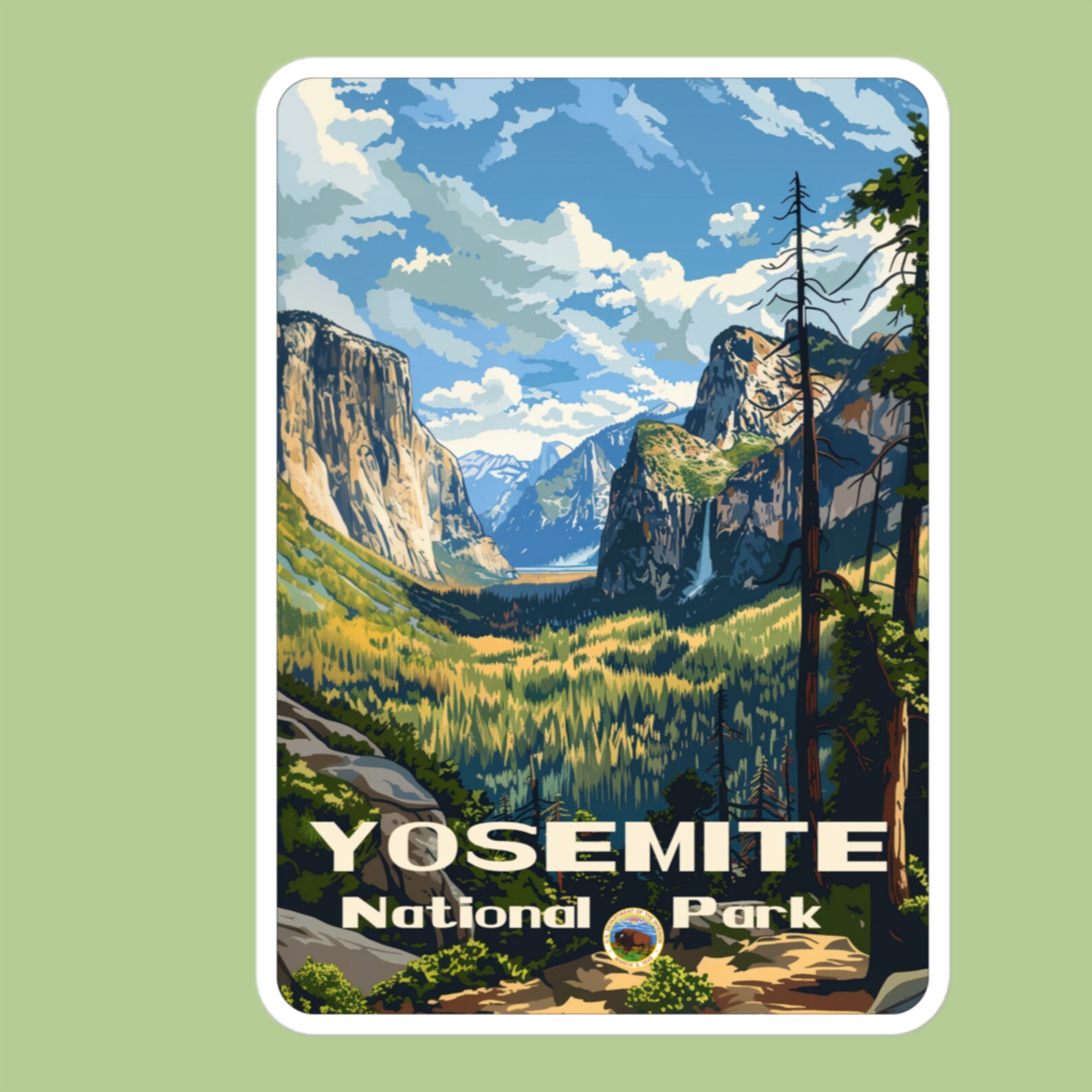 Yosemite National Park Sticker | Die Cut Stickers | National Parks ...