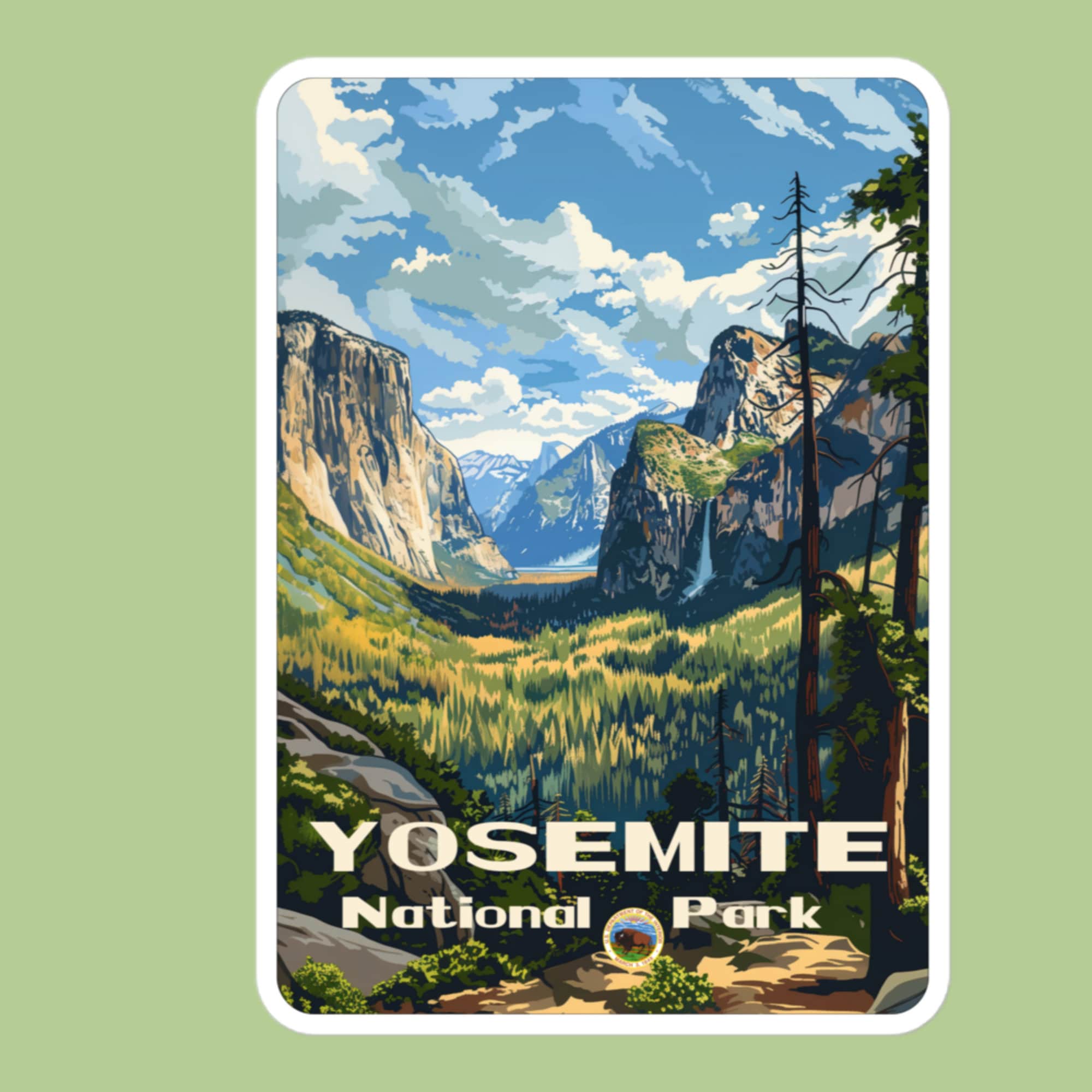 Yosemite National Park Sticker | Die Cut Stickers | National Parks ...