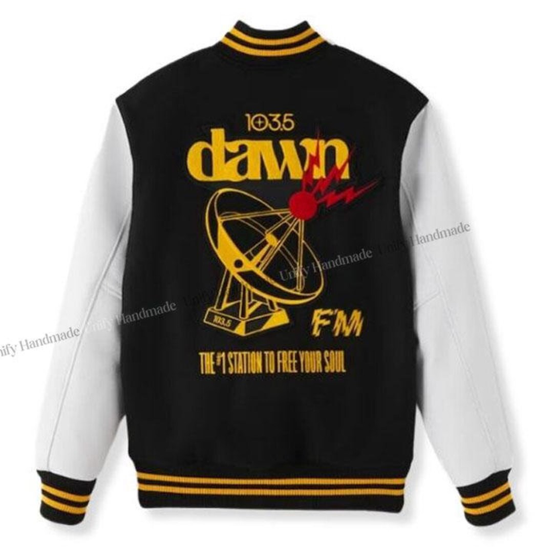 103.5 Dawn Fm the Weeknd Hoodie Merch Handmade XO Varsity Jacket Black ...