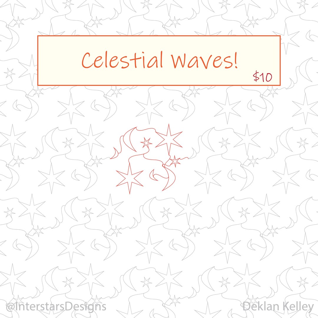 Celestial Waves E2E Quilting Pattern - Etsy