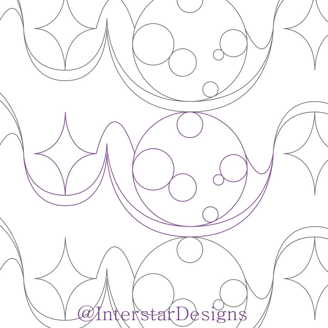 Moon Sparkle E2E Quilting Pattern - Etsy