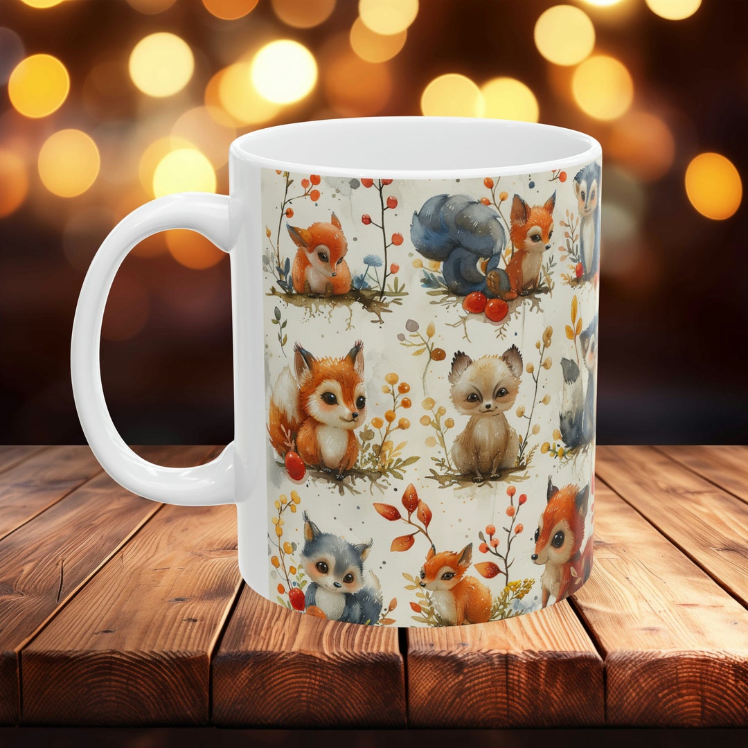 Cute Animated Animals, Ceramic Mug, Decorative Coffee Mug or Tea ...