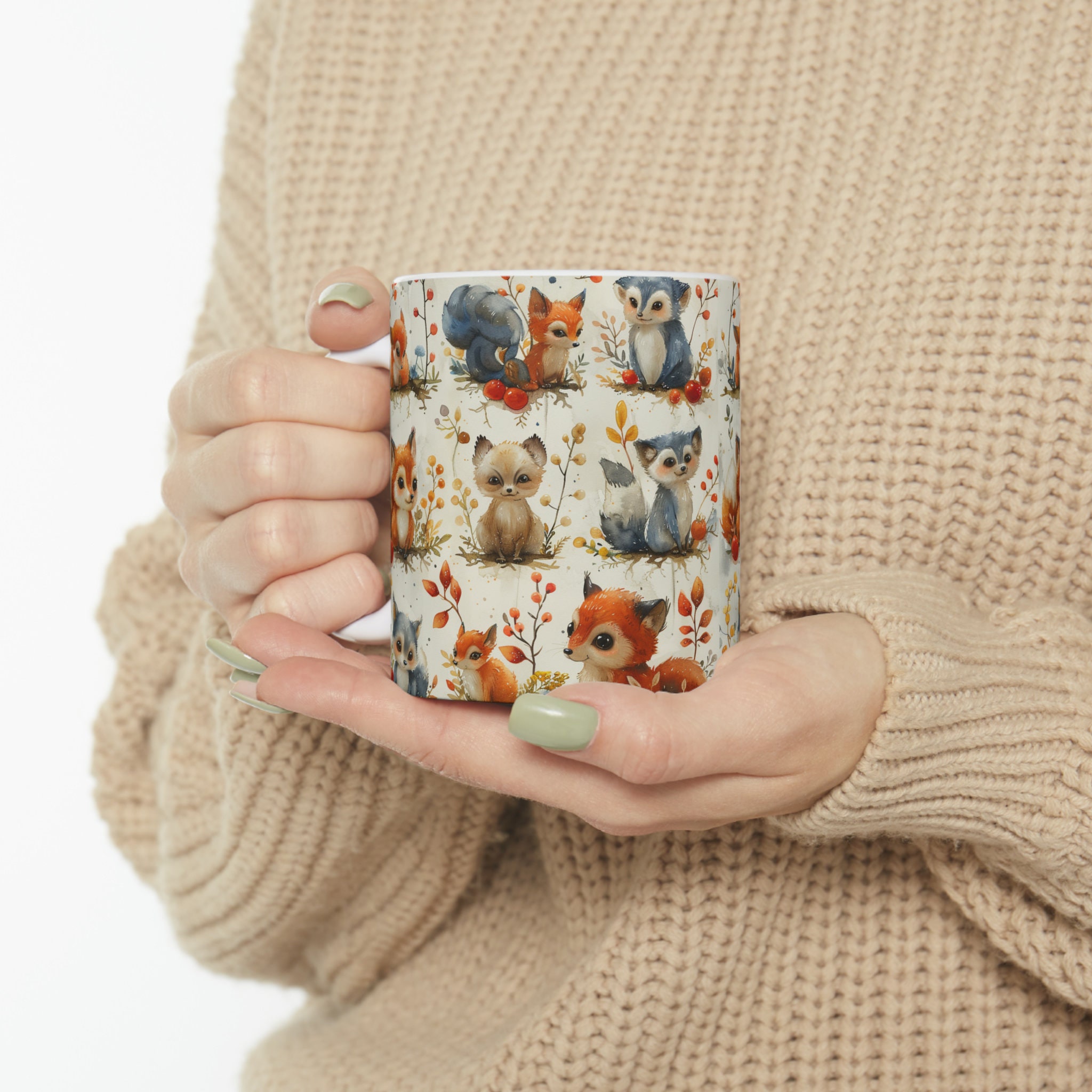 Cute Animated Animals, Ceramic Mug, Decorative Coffee Mug or Tea ...
