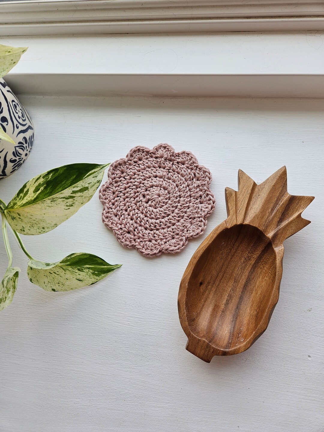 Boho Farmhouse Coasters Crochet Coasters Set of 4 Crochet Sunrise ...