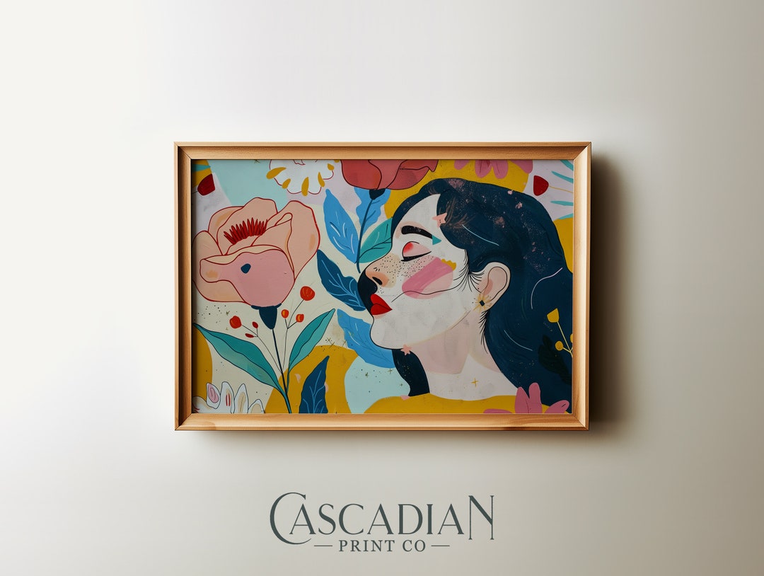 Pop Art Spring Flower Painting | PRINTABLE Instant Download - Etsy