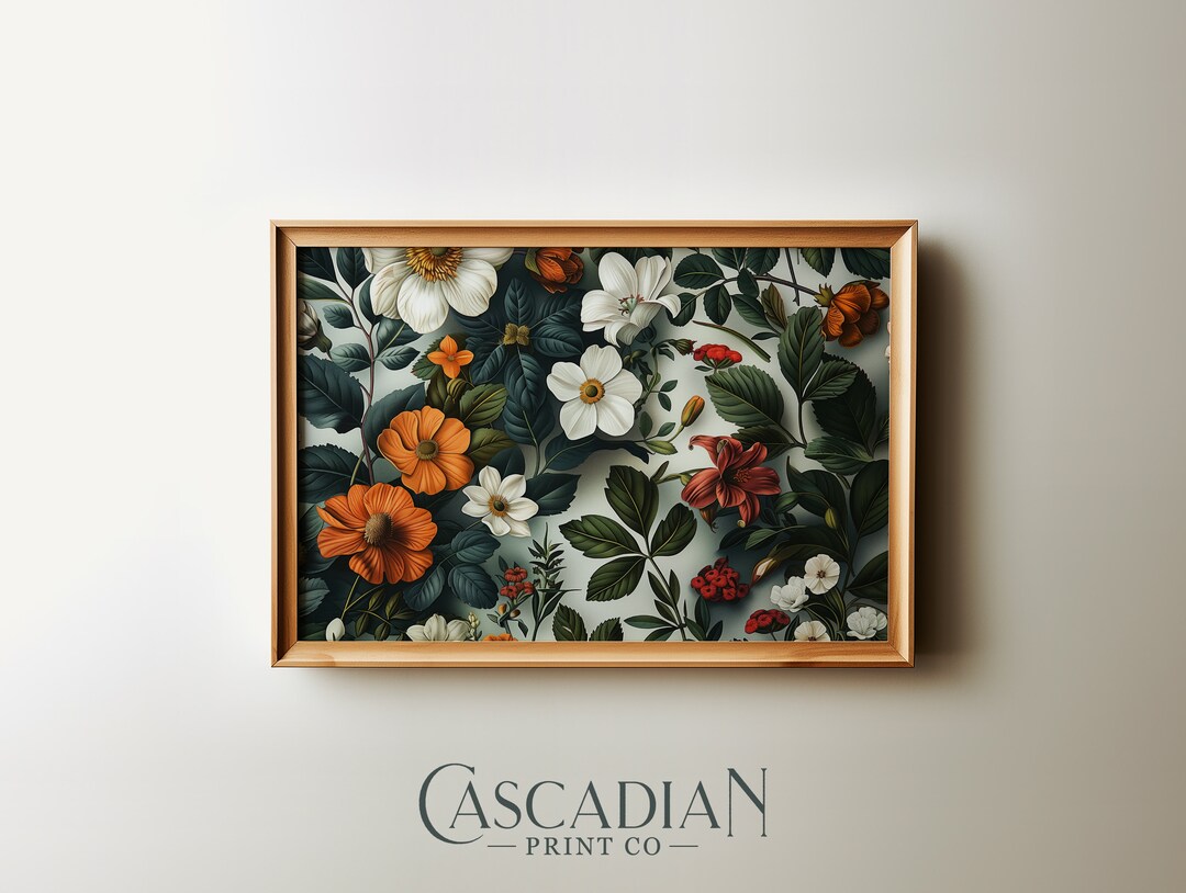 Flower Art Print Floral Illustration | PRINTABLE Instant Download - Etsy