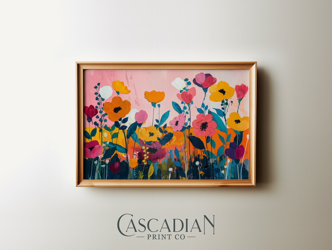 Pop Art Wildflower Painting | PRINTABLE Instant Download - Etsy