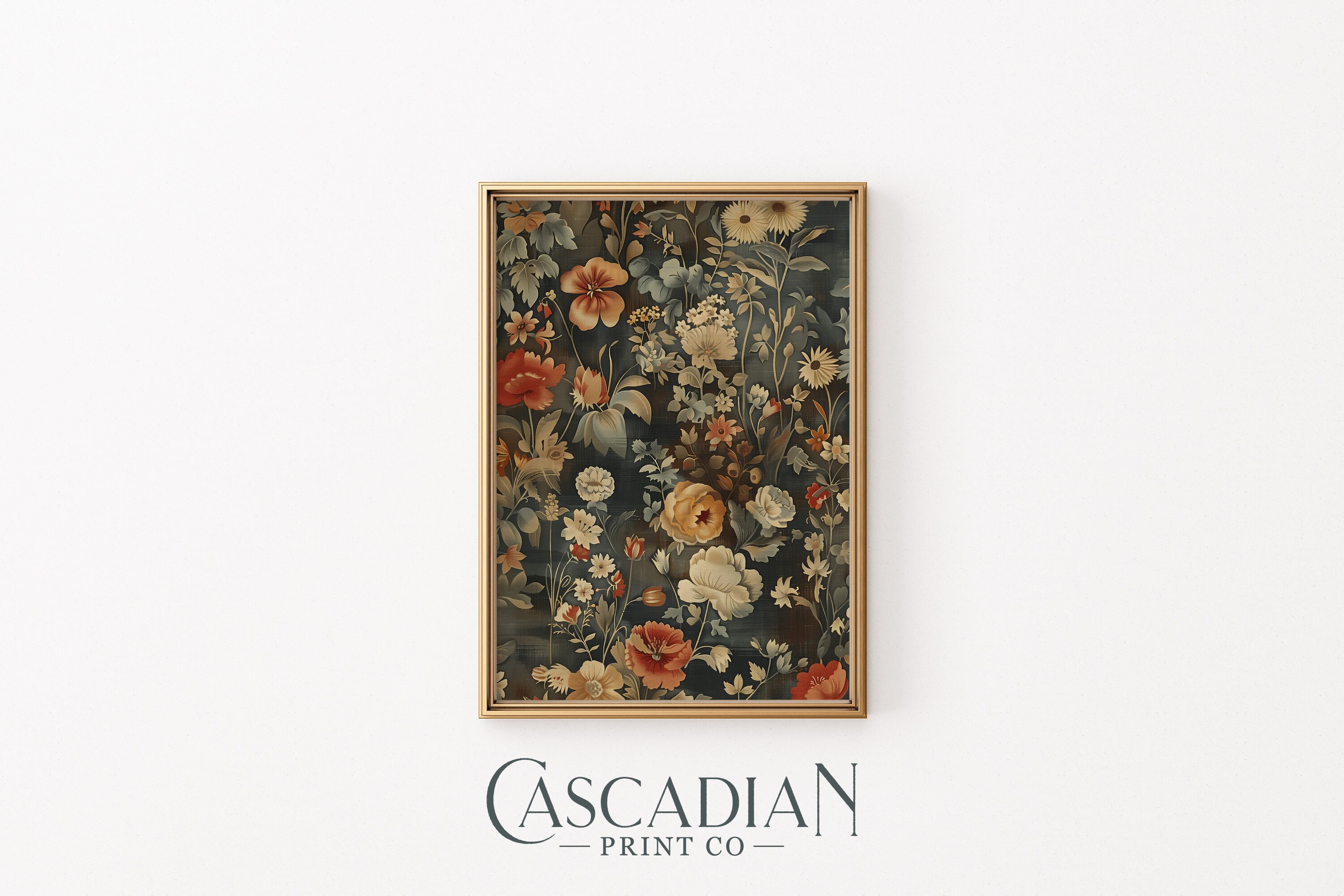 Spring Floral Wall Hanging Tapestry Print | Vintage Textile PRINTABLE ...