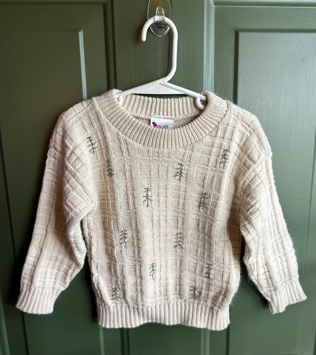 Hand Embroidered Pine Tree Sweater - Etsy