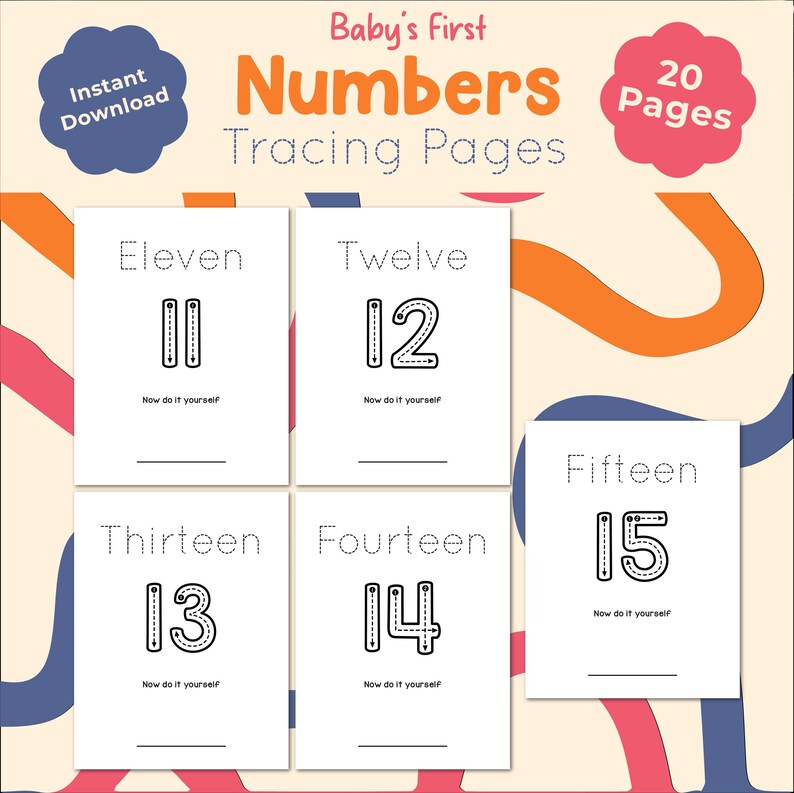 Printable Numbers Tracing Pages for Kids, Connect the Line, Connect the ...