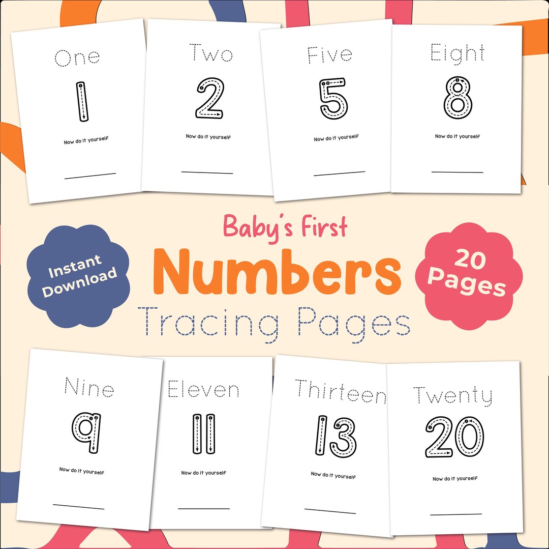 Printable Numbers Tracing Pages for Kids, Connect the Line, Connect the ...
