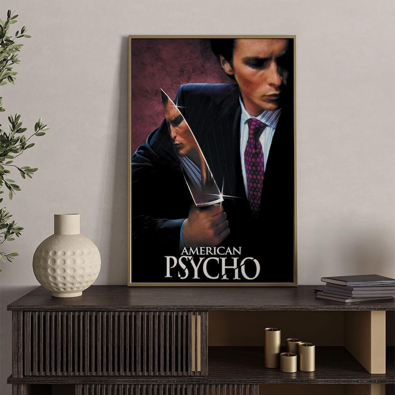 2000 American Psycho Movie Poster Christian Bale Patrick Bateman ...