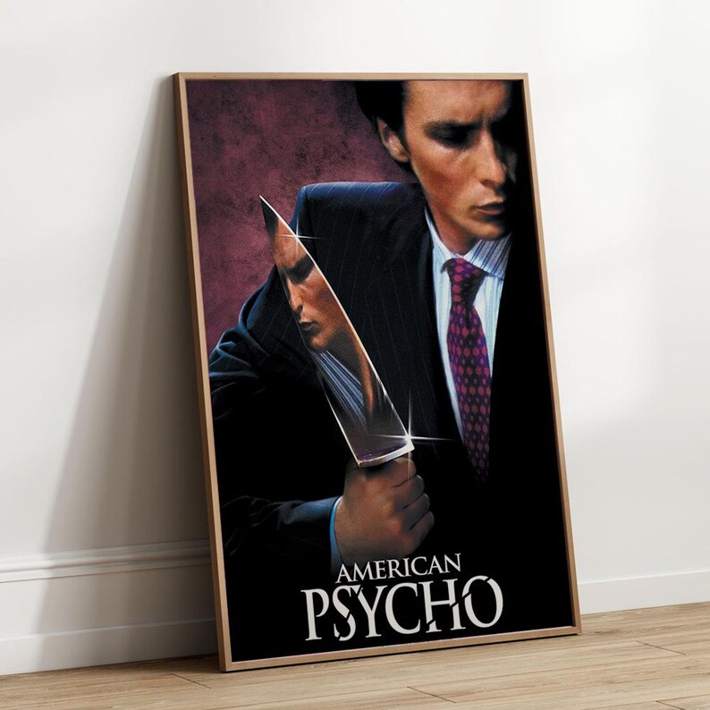 2000 American Psycho Movie Poster Christian Bale Patrick Bateman ...