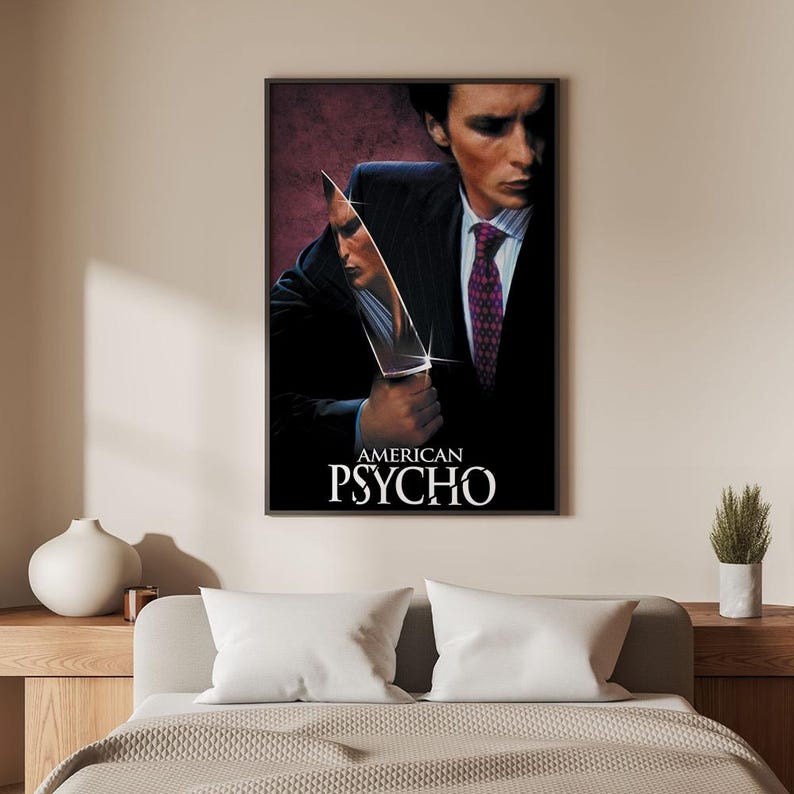 2000 American Psycho Movie Poster Christian Bale Patrick Bateman ...