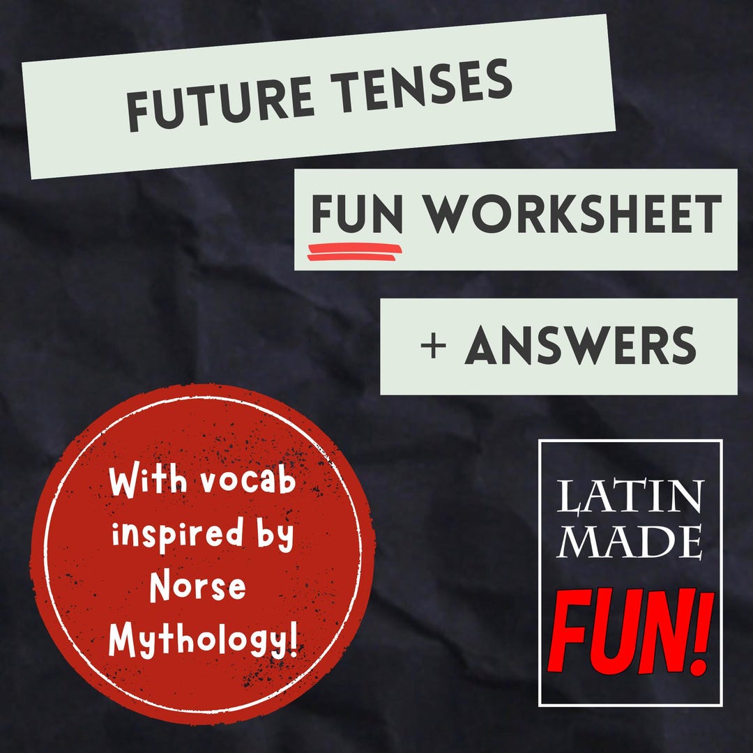 Future Tenses Worksheet - Latin Made FUN! - Etsy
