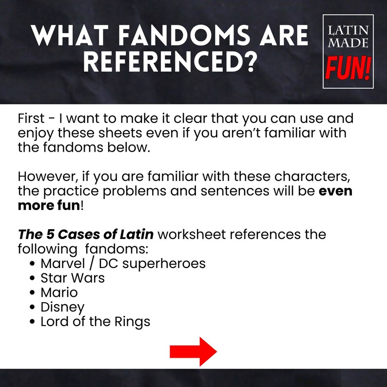 The 5 Cases of Latin Worksheet - Latin Made FUN! - Etsy