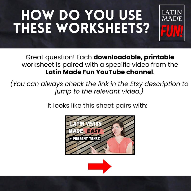 Verbs + Present Tense Worksheet - Latin Made FUN! - Etsy