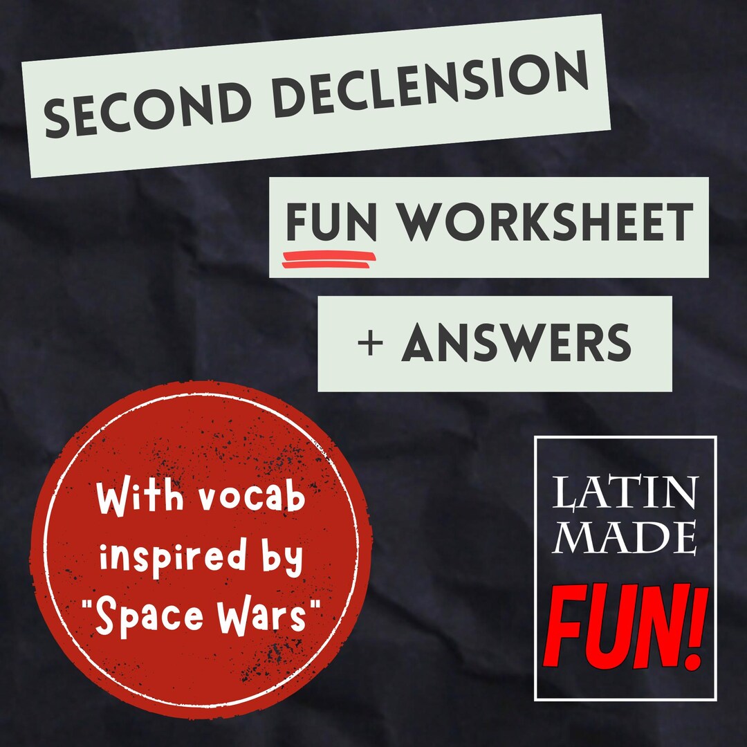 Second Declension Worksheet - Latin Made FUN! - Etsy