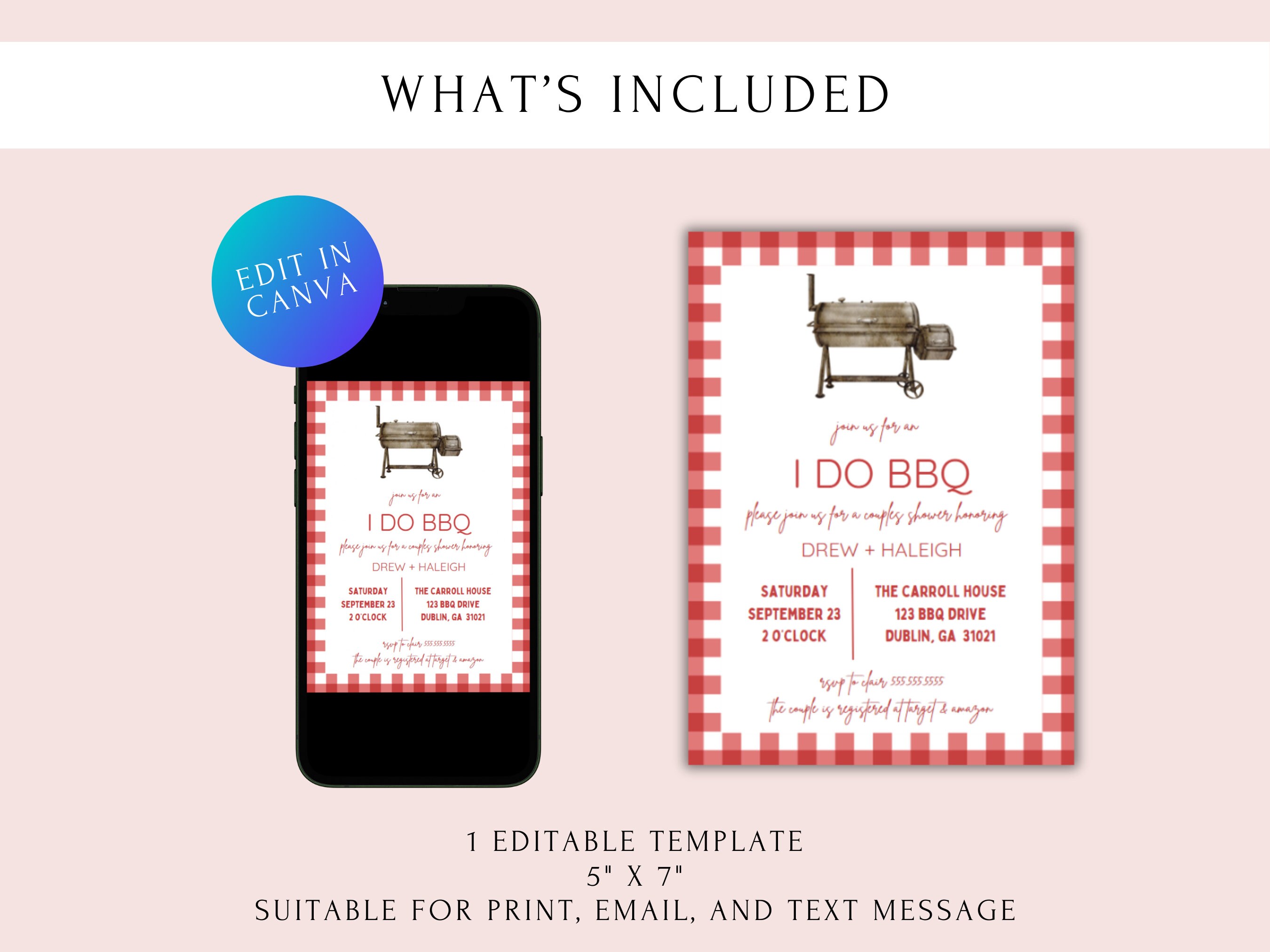 I Do BBQ Invitation Template I Do BBQ Couples Shower Invitation Wedding ...