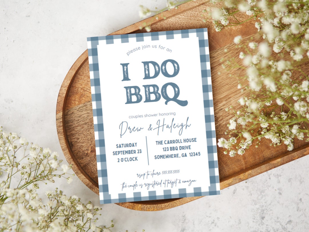 I Do BBQ Invitation Template, I Do BBQ Couples Shower Invitation, Wedding Shower Invitation ...