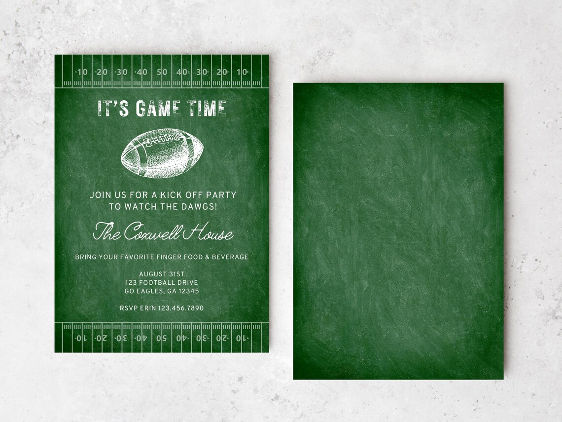 Football Watch Party Invitation Template (digital Download) - Etsy