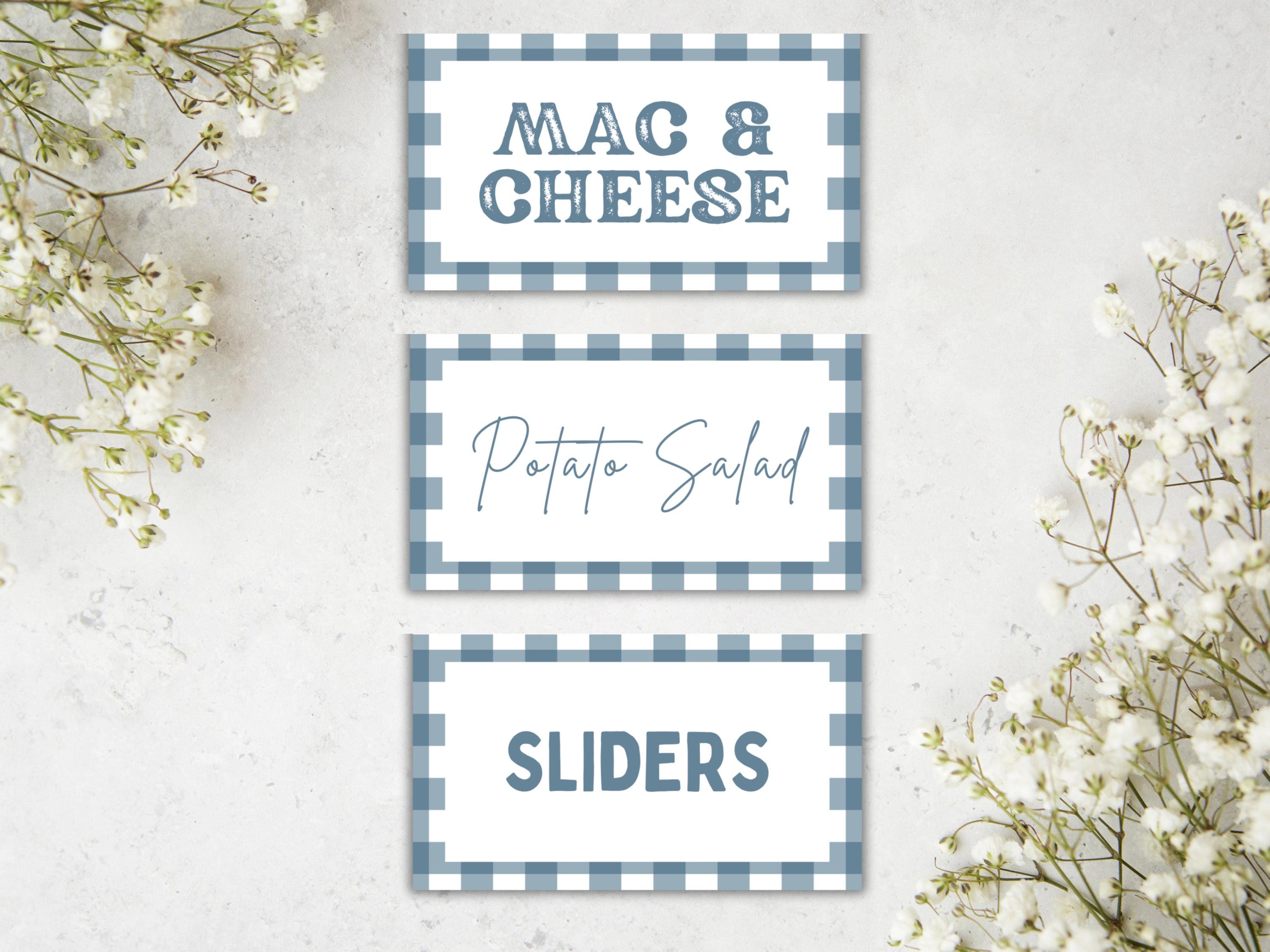 I Do BBQ Food Tent, Food Labels, I Do BBQ Couples Shower, Wedding ...
